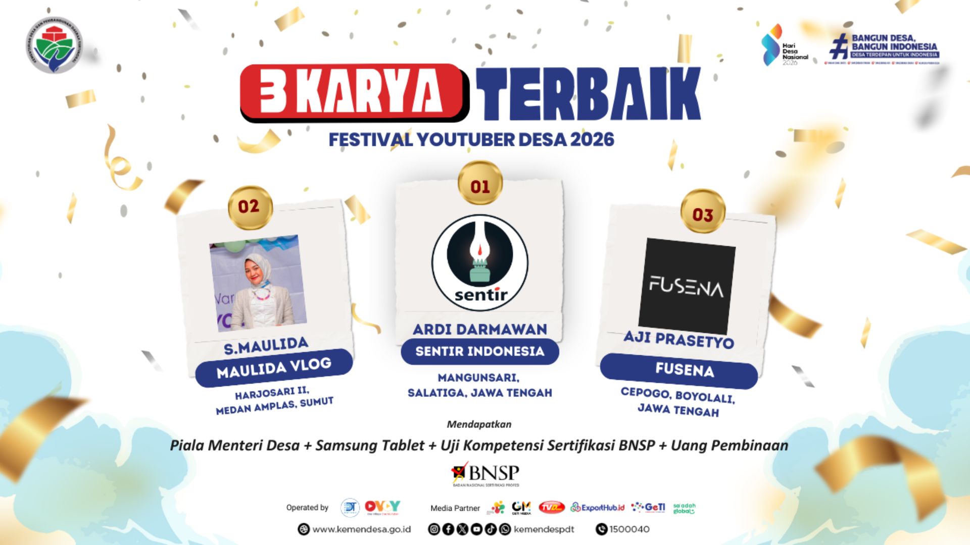 Kemendes Gelar Festival YouTuber Desa 2026, Apresiasi Kreativitas ...